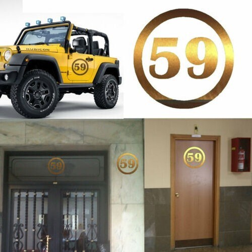 Number 59 Sticker Vinyle Cut, Autocollant Vinyle Coupe Numéro 59 v1c | eBay