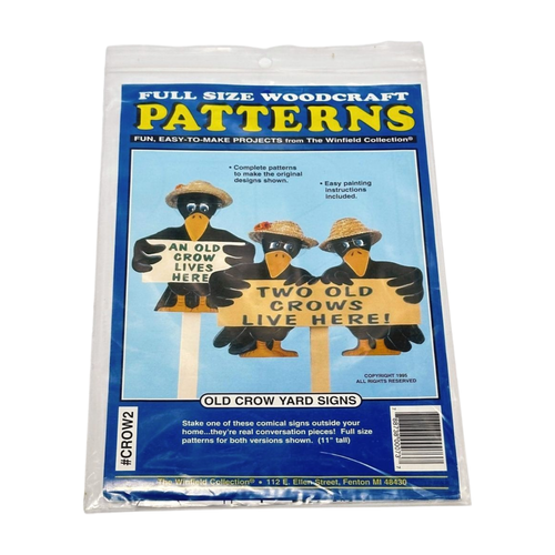 Workshoppe Woodcraft Pattern Old Crow Yard Signs Full Size Woodworking ...