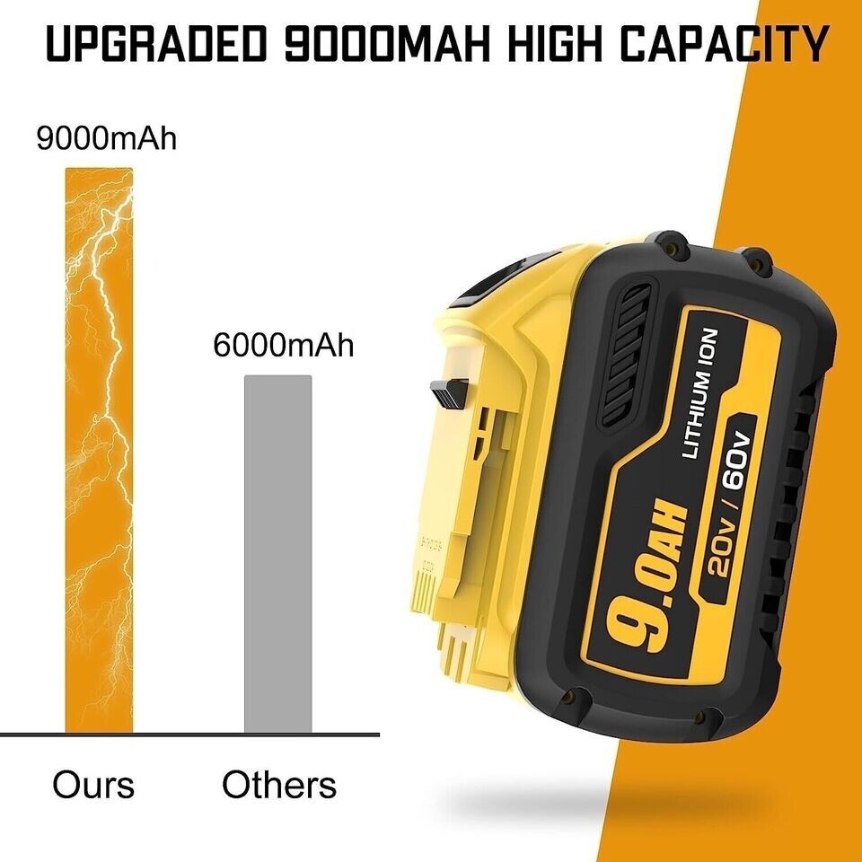 2PACK For DEWALT FLEXVOLT 60V 9Ah MAX Li-ion Battery DCB609 DCB609-2 ...