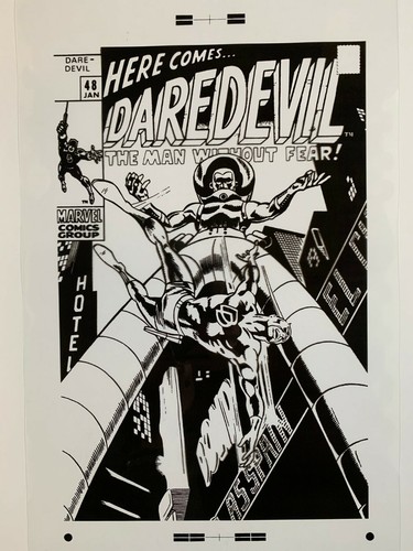 Production Art DAREDEVIL #48 cover, GENE COLAN art, 11x17 | eBay