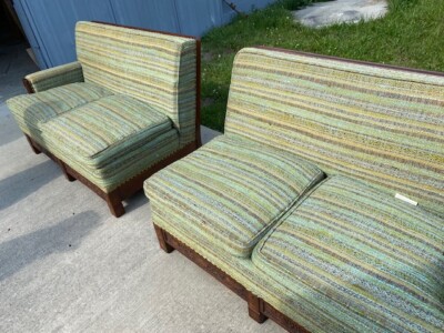 Vintage Romweber Mid Century 2 pc. Sofa Viking Oak Design Very Unique ...