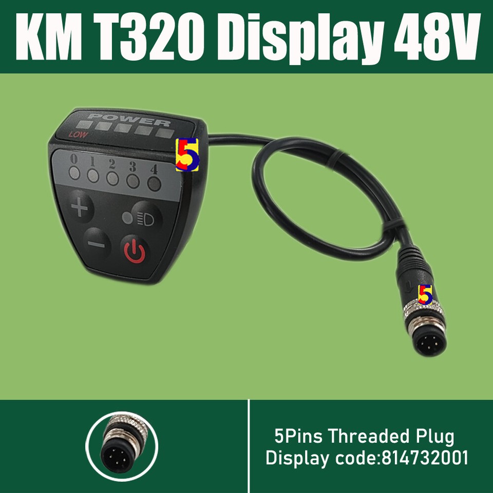 KING-METER T320 48V LED Display 5Pins Waterproof Plug for Radpower ...