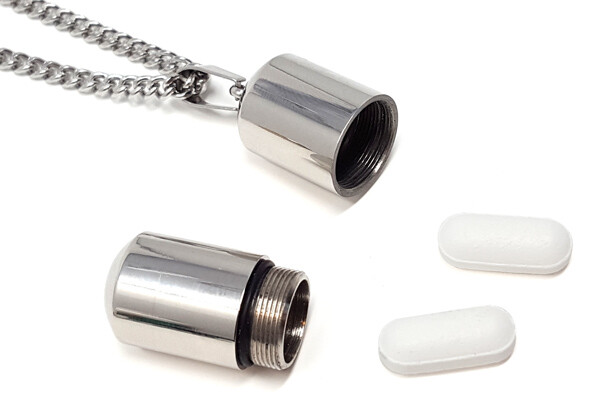 Large Pill Fob Necklace - Item 952XL NAVY | eBay