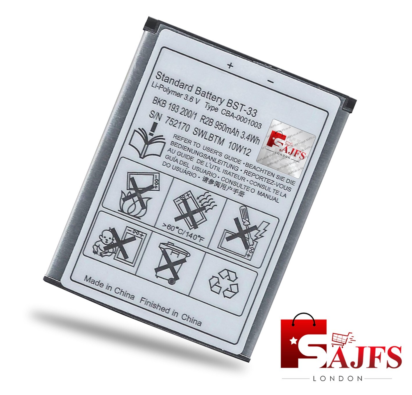 Genuine SONY ERICSSON BST-33 BATTERY K800i V800 W850i Z610i W660i C903 ...