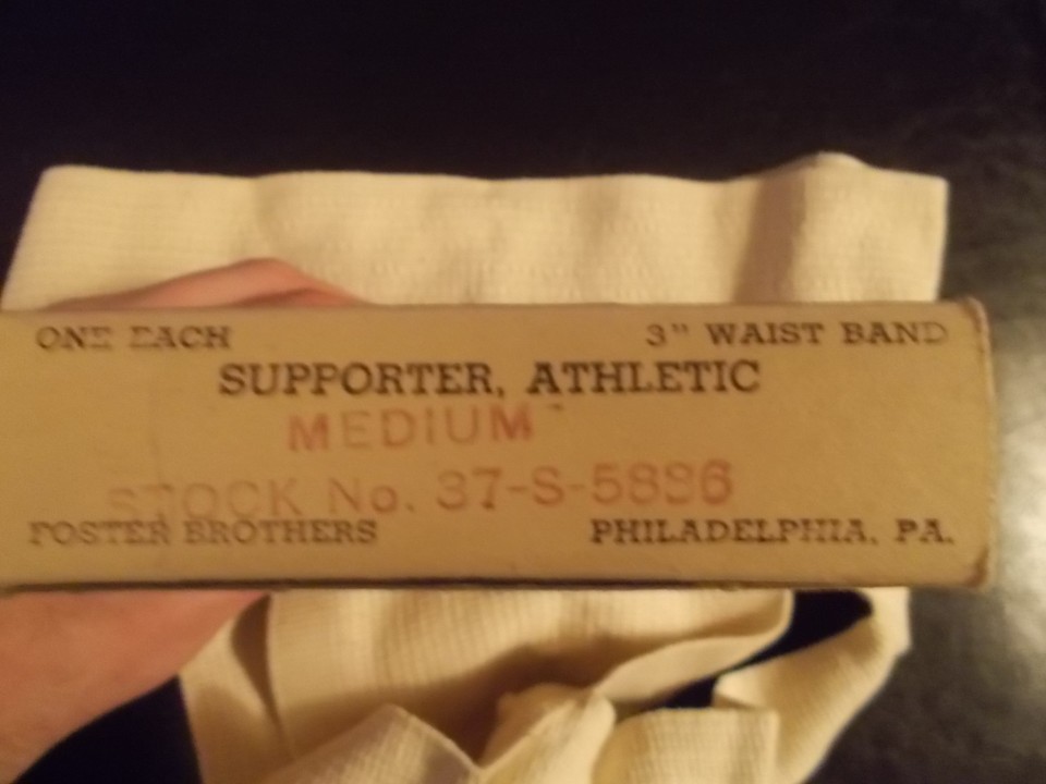 VTG- RARE 1945 New Jock Strap Supporter WWII era elastic athletic LARGE ...