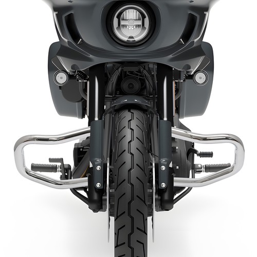 Black/Chrome Chopped Engine Guard Highway Crash Bar For Harley Touring ...
