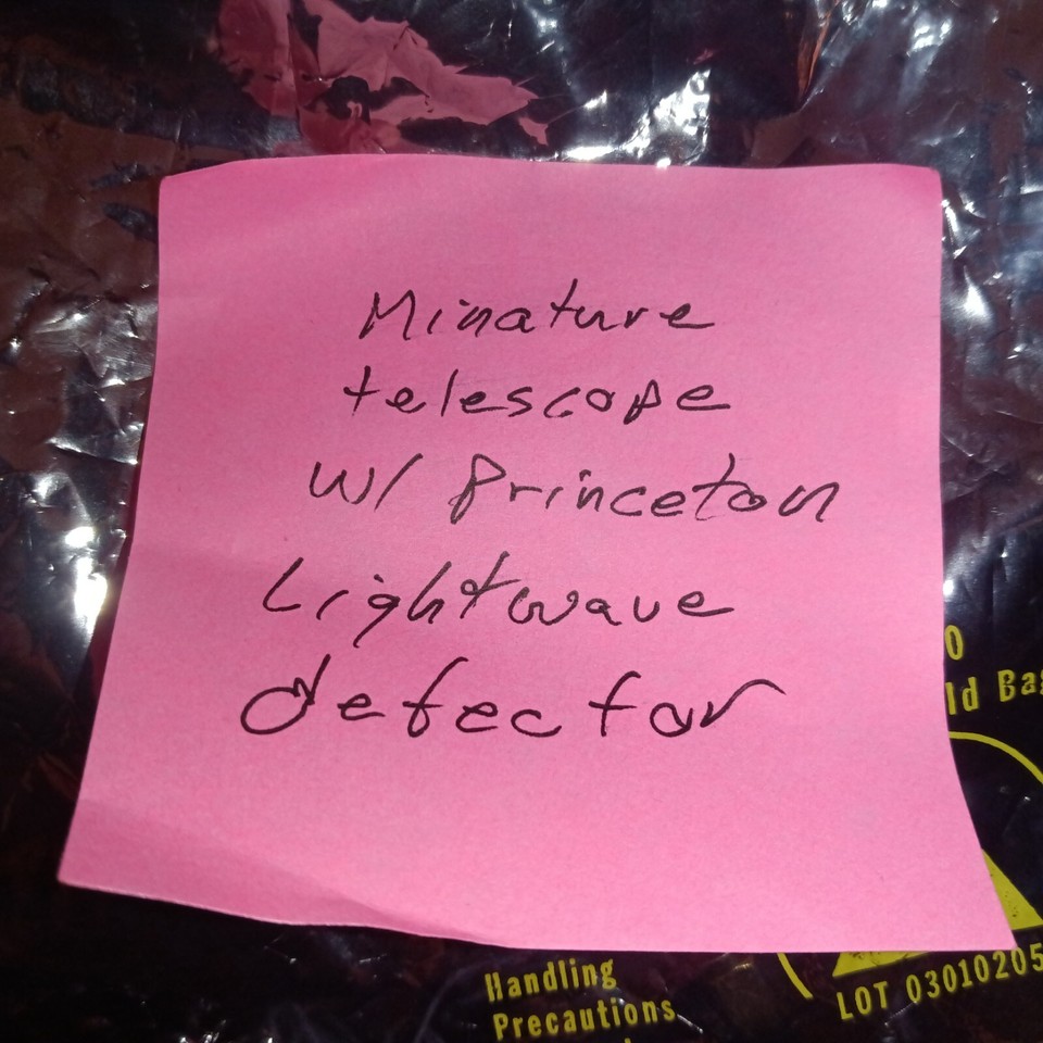 Princeton Lightwave Detector with 2.5" dia. Germanium lens telescope ...