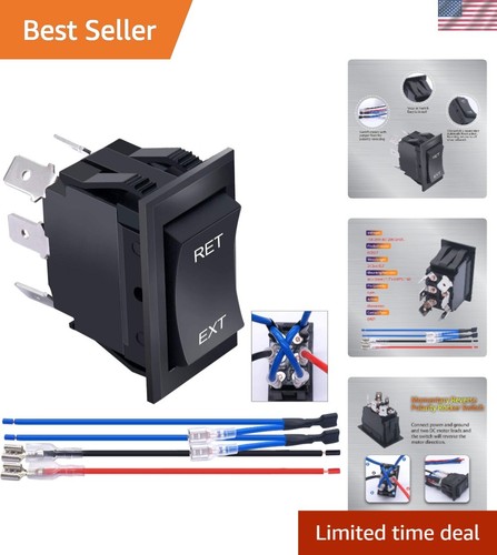 20A DPDT Rocker Switch - Ideal for RV Tongue Jack Control and Motor ...