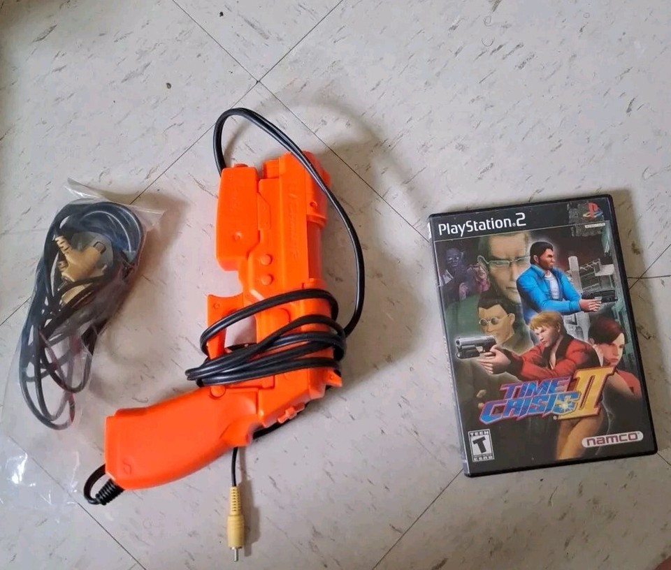 Time Crisis Zone + Guncon Playstation 2 PS2 Complete in Box w/ Light ...
