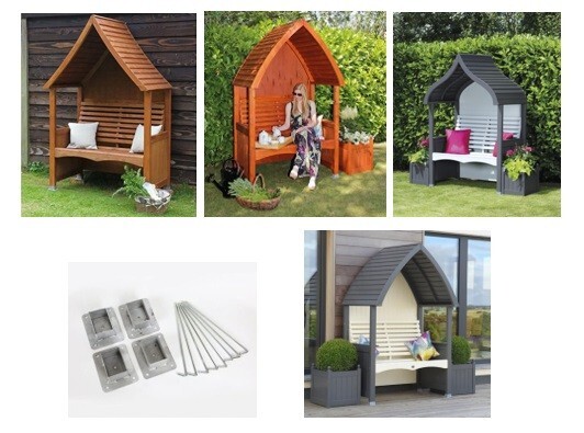 AFK Arbour Outdoor Seating Bench Wooden Garden Chair- Cottage/Orchard ...