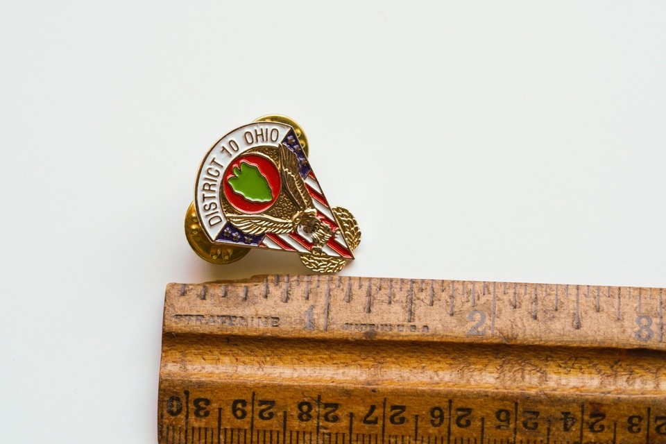 Vintage 24th Infantry Division Unit Lapel Pin District 10 Ohio Gold ...