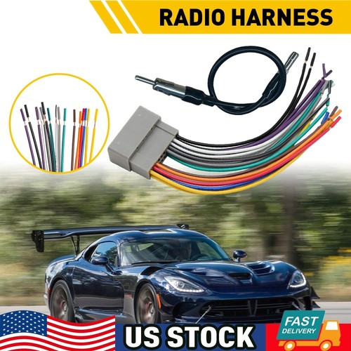 Wire Harness & Antenna Adapter Kit Radio Fits Chrysler Dodge Jeep | eBay