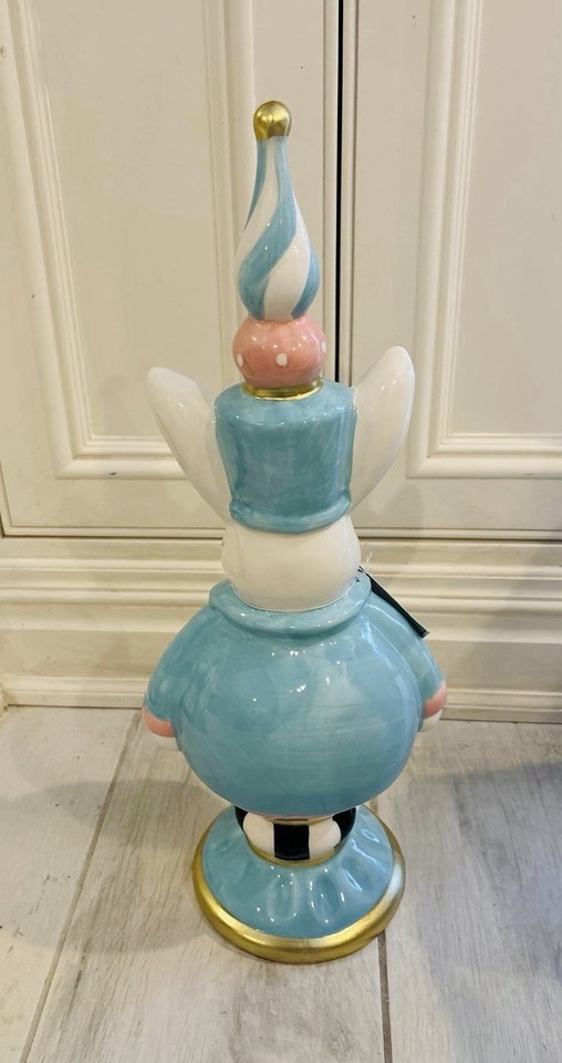 🐰NWT Tophat & Tail Ceramic Mad Hatter Finial w/Pedestal Base HTF! | eBay