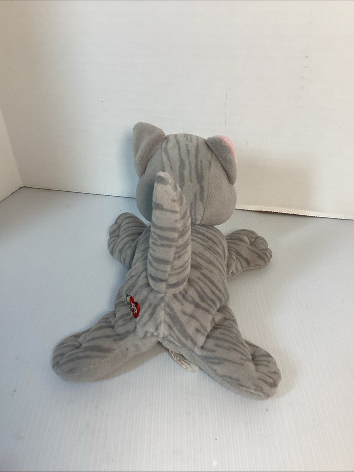 Vintage Pound Puppies Pound Purries Cat Kitten Plush Animal White Gray ...
