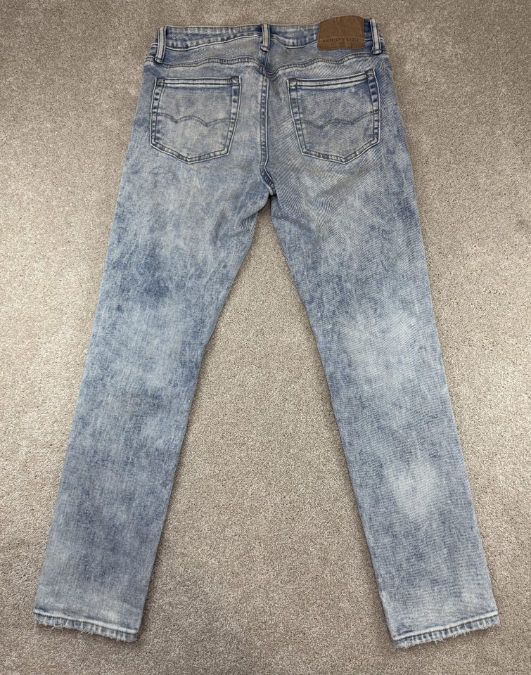 American Eagle Jeans Men's Sz 30x30 Air flex + Blue Denim Distressed ...