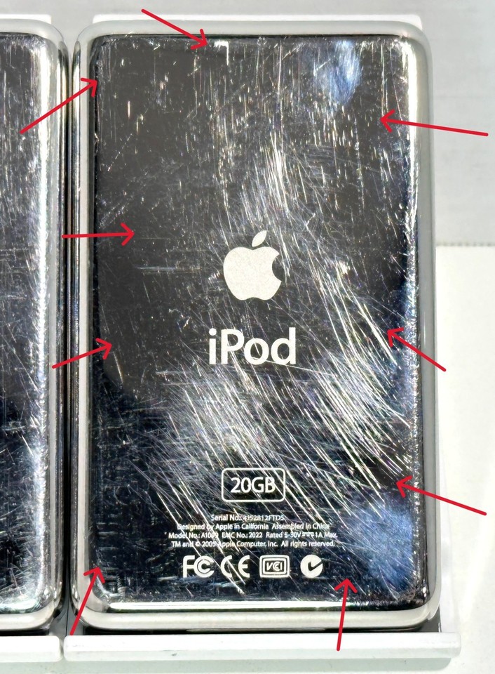 Lot of 2 Apple A1099 MA079LL 20GB iPod Color Display Storage Media ...