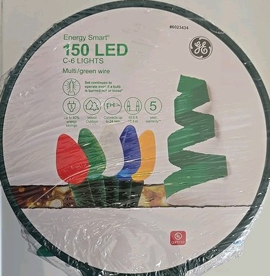 GE Energy Smart Colorite 150-Lights C6 LED Multicolor Christmas party ...