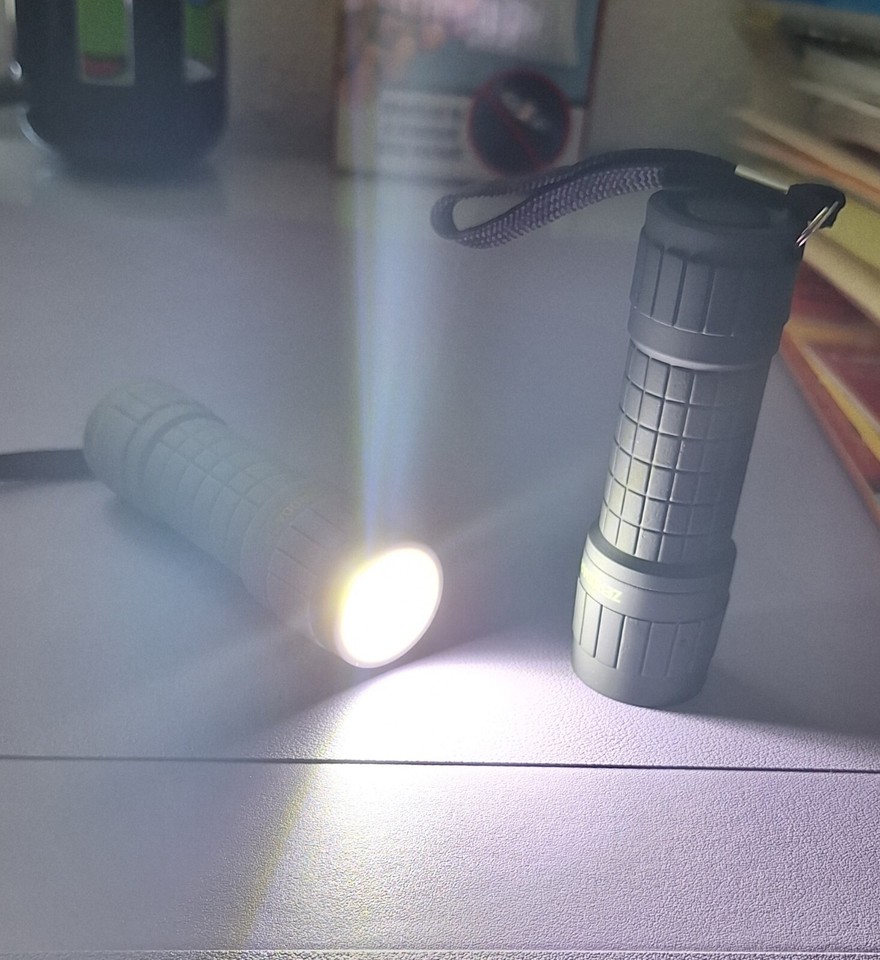 Gray ZERODARK Rubberized Grip Flashlight- 120 Lumens 40X Brighter w ...