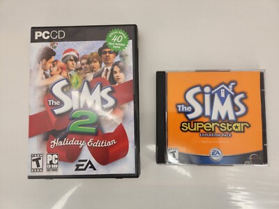 CIB The Sims 2: Holiday Edition (PC, 2005, CD-ROM) 4 Disc + Superstar ...