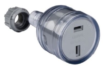 Clipsal PVC CORD EXTENSION SOCKET 15A 32V 2-Pins Polarised, Straight ...