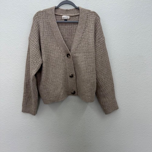 Universal Thread Waffle Knit Button Front Vneck Cardigan Sweater Womens ...