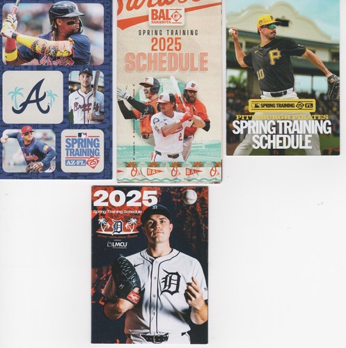 Orioles, Tigers, Braves & Pirates 2025 Spring Training Pocket Schedules ...