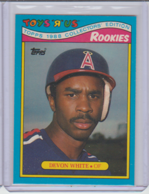 1988 Topps Toys "R" Us Rookies Card #33 Devon White California Angels ...