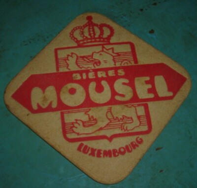 Vintage Bieres Mousel Beer Coaster Luxembourg | eBay