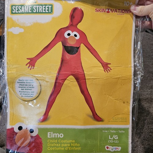 Disguise Kid's 8-10 Sesame Street Elmo Bodysuit Costume Skinovations ...