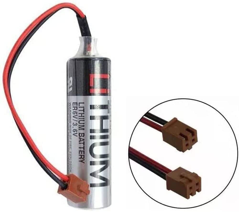 5Pack ER6V/3.6V for Toshiba ER6VCT 3.6V 2000mah PLC Battery With small ...