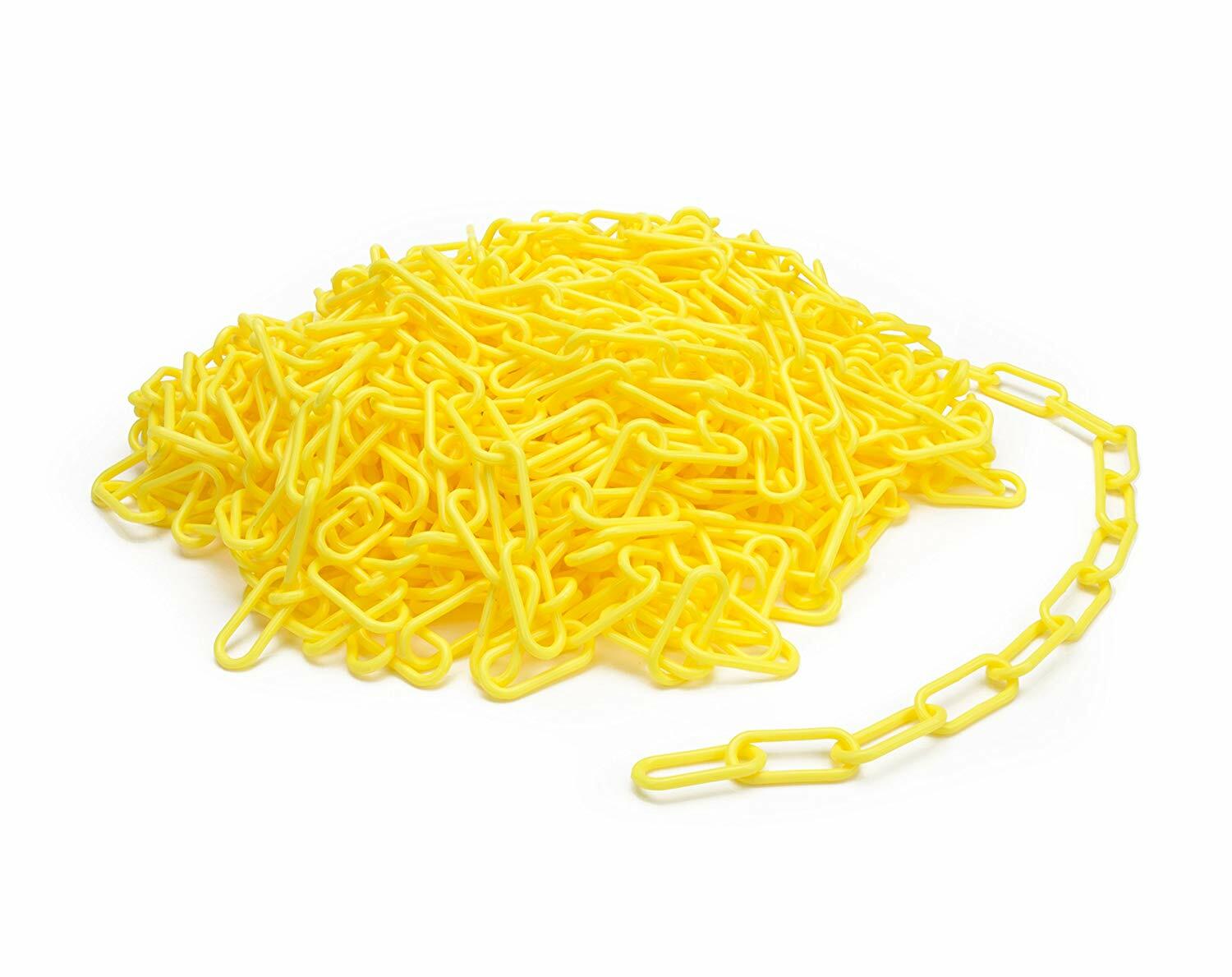 Yellow Red Plastic Safety Chain 6 8 mm x 1.5 Meter 3 M Link Warning ...