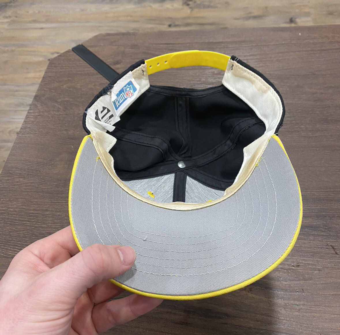 Pittsburgh Steelers Logo Athletic Eastport Snapback Hat Vintage 90s cap ...