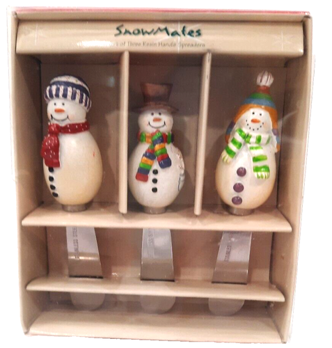 ONEIDA SnowMates Set of 3 Snowman Spreaders NIB Winter Charcuterie ...