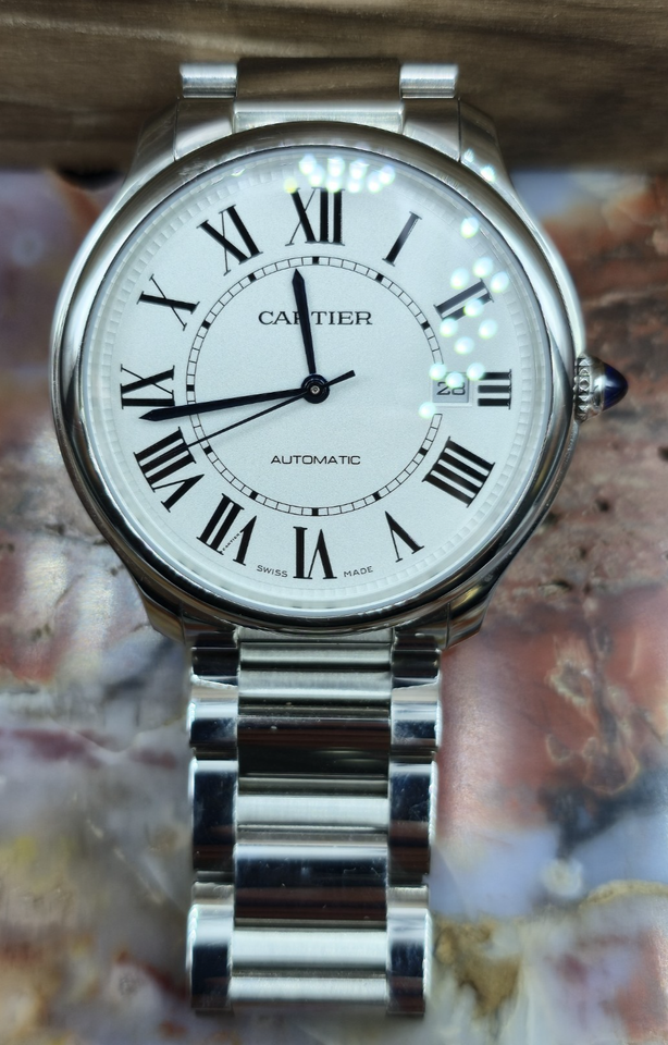 Cartier Ronde Must WSRN0035 Stainless Auto W/box & Paperwork Low Price ...