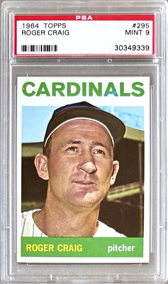 1964 TOPPS #295 ROGER CRAIG PSA 9 MINT CARDINALS | eBay