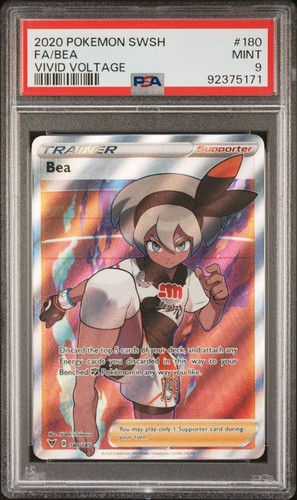 Pokemon Vivid Voltage - BEA - FULL ART TRAINER 180/185 - PSA 9 | eBay