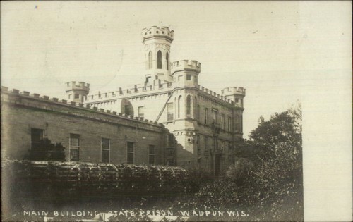 Waupun WI State Prison Main Bldg 1908 Real Photo Postcard xst | eBay