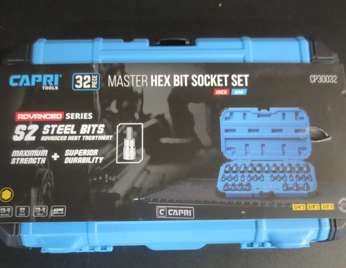 Capri Tools 30032 Master Hex Bit Socket Set, Metric & SAE, 32-Piece ...