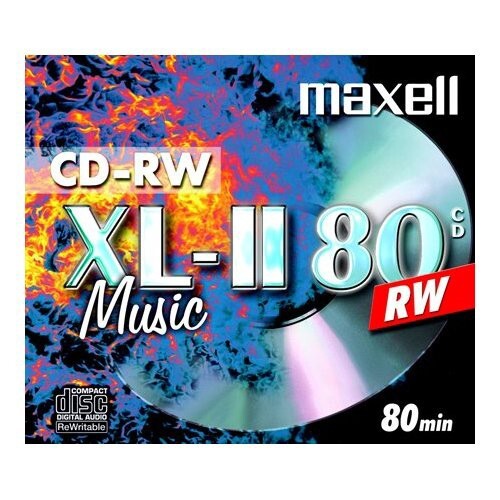 Maxell CD-RW Music XL-II Blank Rewritable Discs 80 Mins 1-4x Speed in ...