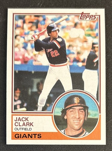 1983 Topps Jack Clark Baseball Card #210 Giants OF EX O/C | eBay