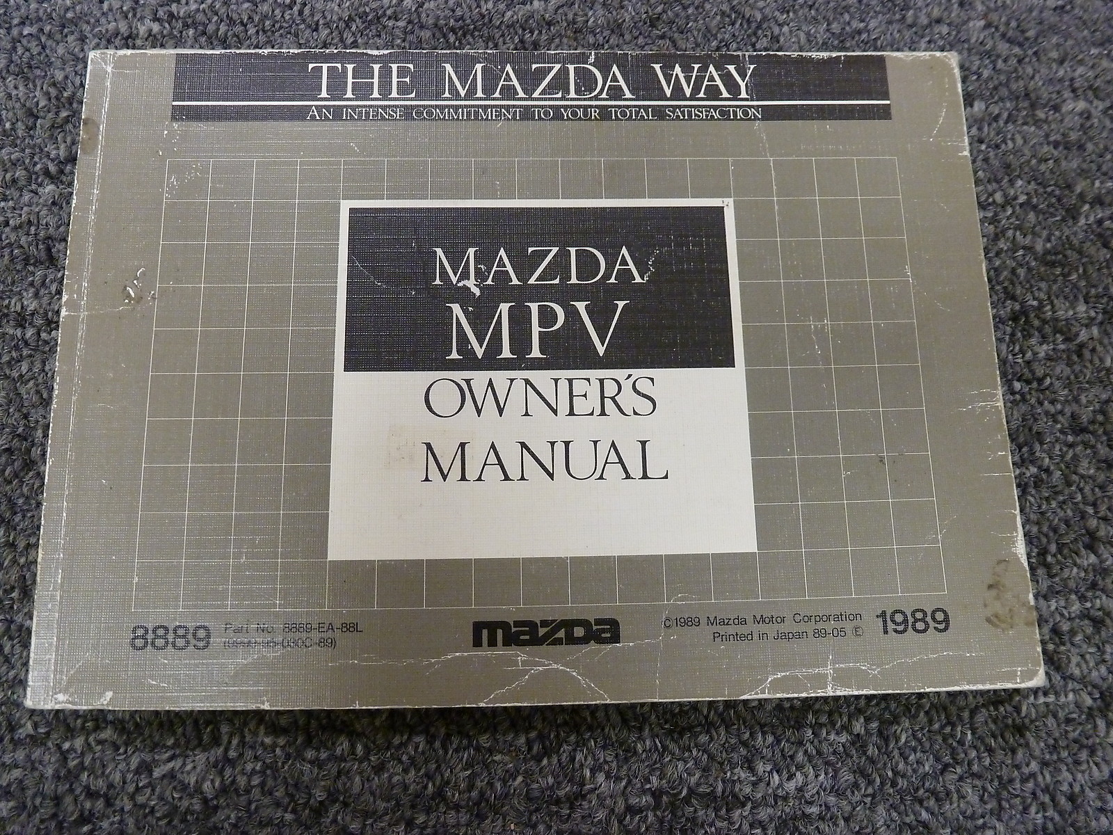 1989 Mazda MPV Minivan Owner Operator Manual User Guide 4WD Cargo 2.6L ...