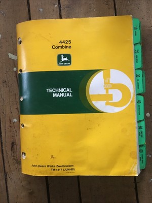 John Deere 4425 Combine Technical Manual TM4417 | eBay