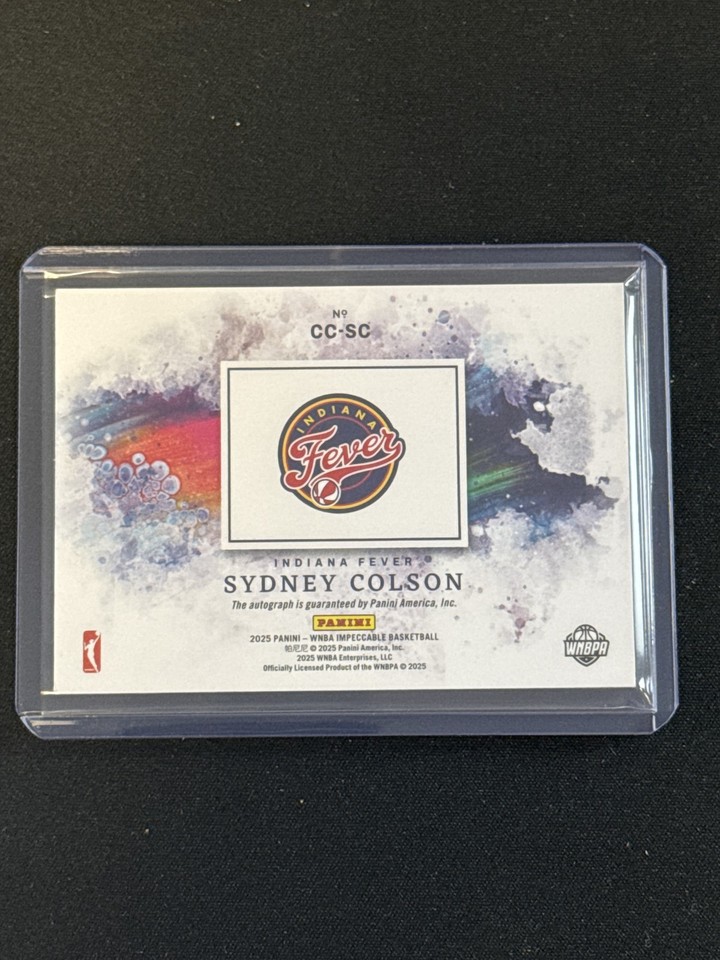 2025 Panini WNBA Impeccable Sydney Colson Canvas Creations Auto #CC-SC ...