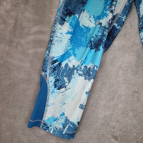 Nike Women's Medium Dri-FIT Abstract Capris Blue/White 17" Inseam | eBay