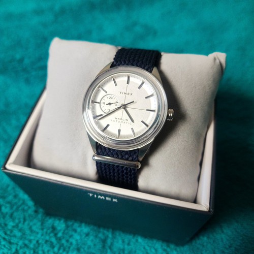 Timex Marlin Jet Blue 38mm Fabric Strap | eBay