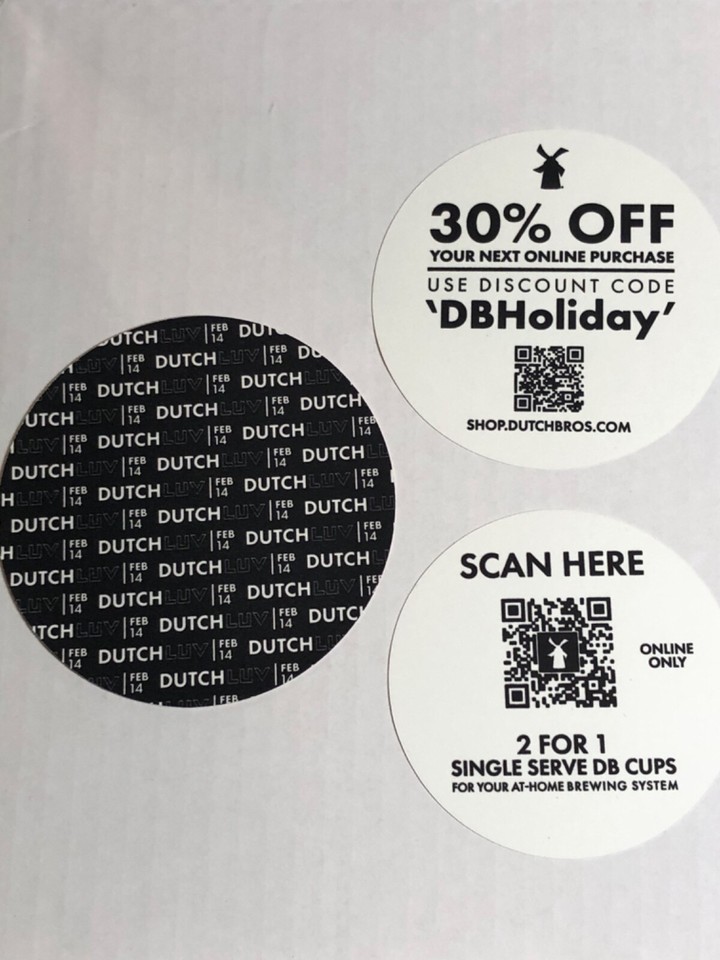 3 Round Dutch Bros Stickers Luv Killer Coffee Groovy | eBay