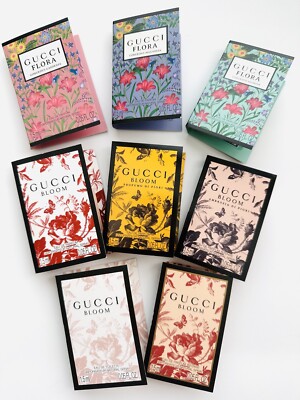 Gucci Flora Gorgeous & Gucci Bloom Perfume Collection Sample Size (8pcs ...