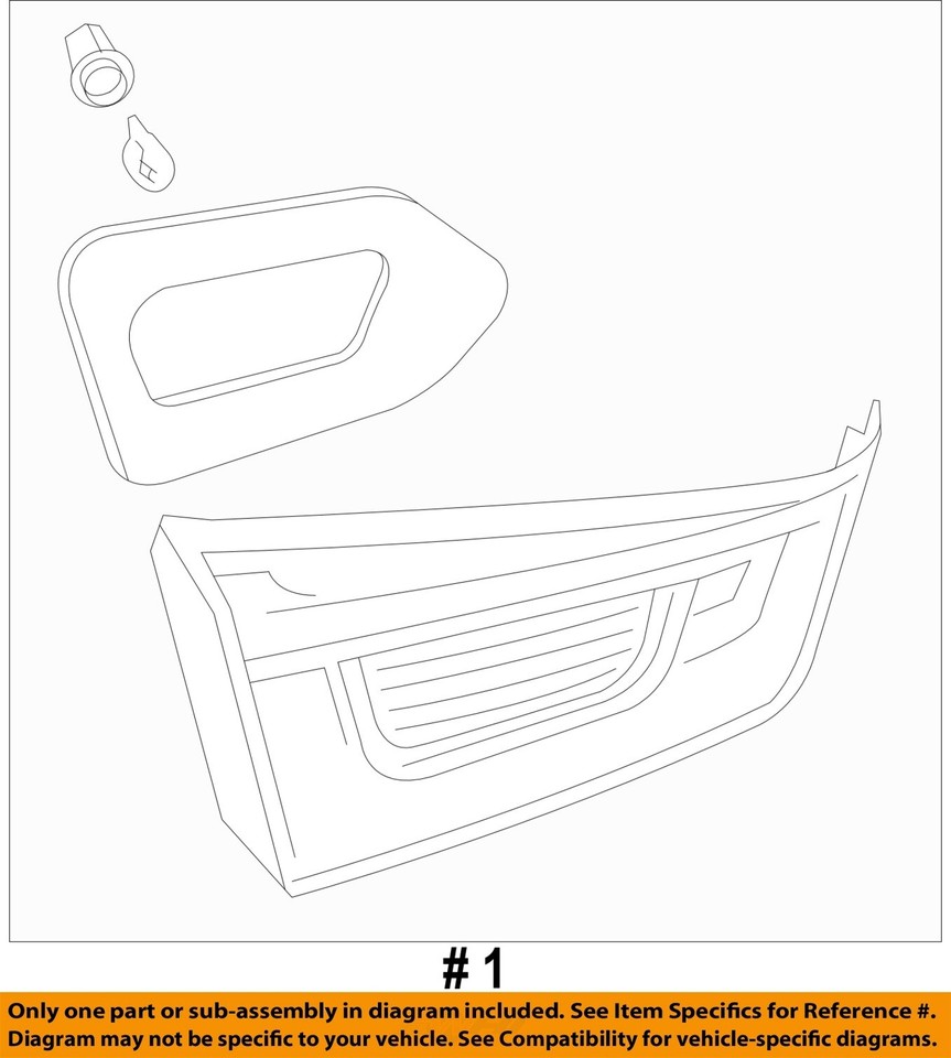 MITSUBISHI OEM 11-19 Outlander Sport Backup Lamps-Backup Lamp 8336A088 ...