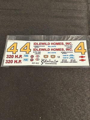 Rex White #4 Idlewild Homes SlotCar Fever Decals NASCAR | eBay