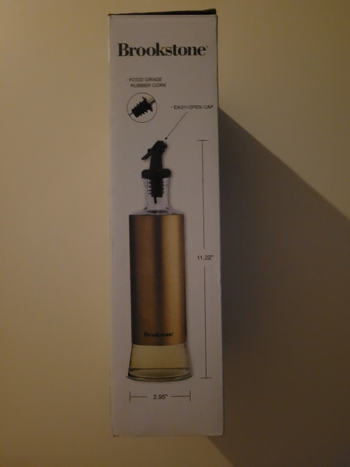 NIB BROOKSTONE 2 pc Oil & Vinegar Dispenser Set salads cooking kitchen ...
